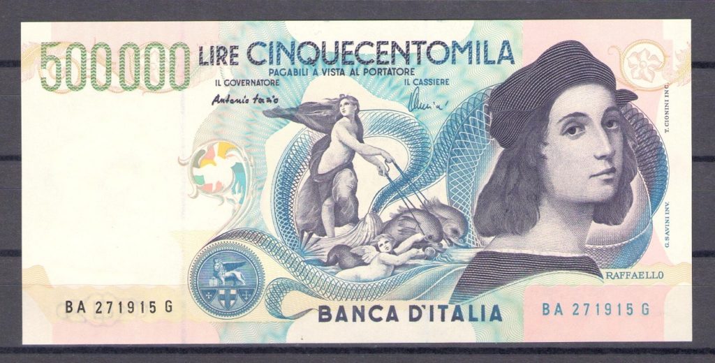 Le 500 mila lire che oggi valgono cinquecento euro, valore raddoppiato Le 500 mila lire che oggi valgono cinquecento euro, valore raddoppiato